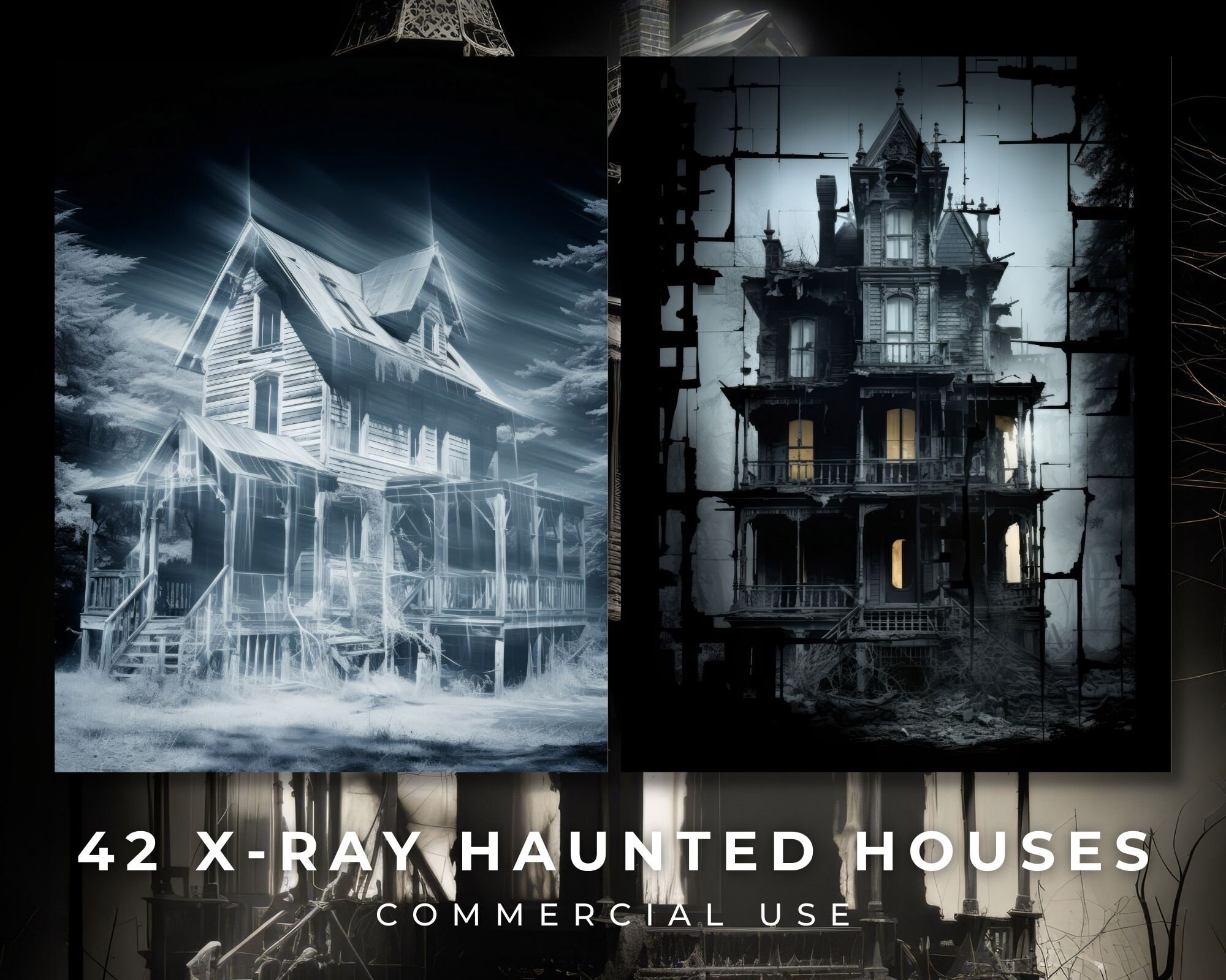 X-ray Haunted Houses / Halloween Ghost / Spooky Architecture / Junk ...