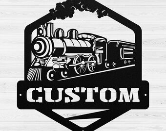 Steam Engine Train Design Laser Cut File Wall Sticker - Etsy