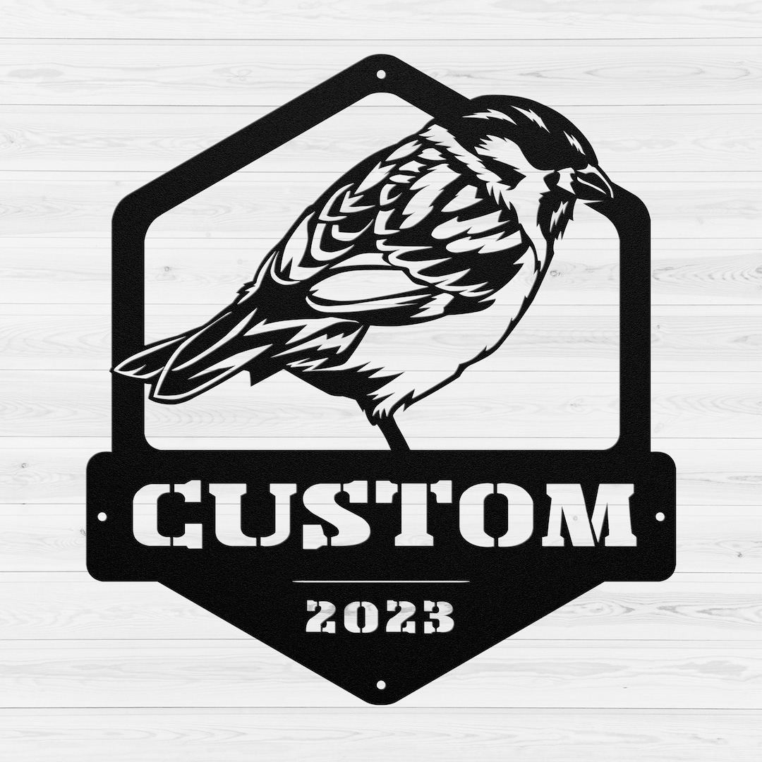 Custom Bird Watching Monogram Metal Sign Personalized Bird Watcher ...