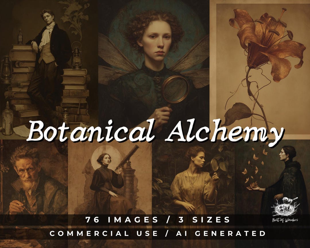 Cabinet of Curiosities Botanical Alchemy Printable Images: Junk Journal ...