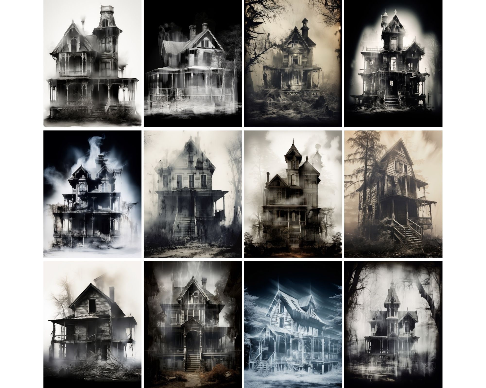 X-ray Haunted Houses / Halloween Ghost / Spooky Architecture / Junk ...