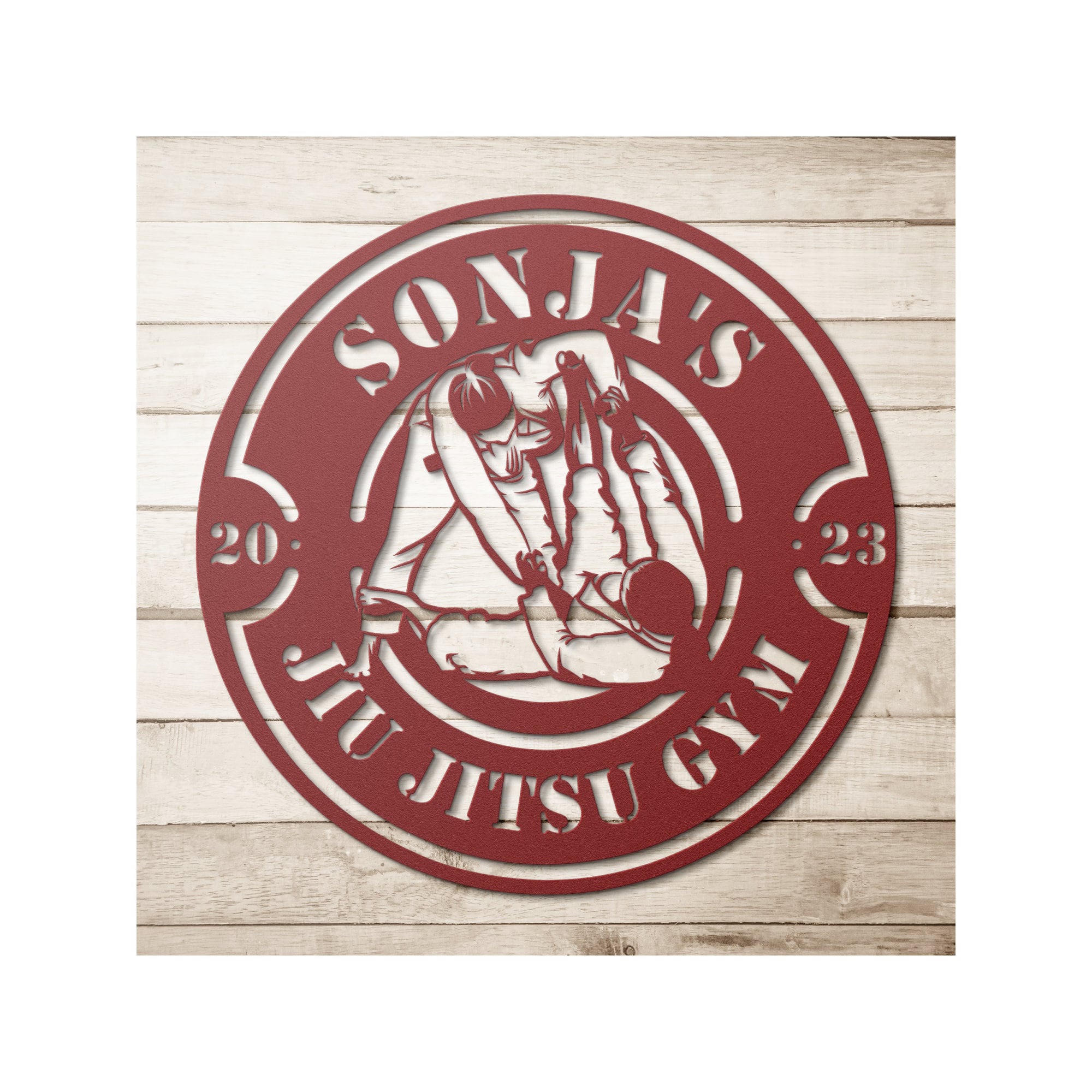 Custom Brazilian Jiu Jitsu Woman Monogram Metal Sign Decor Personalized ...