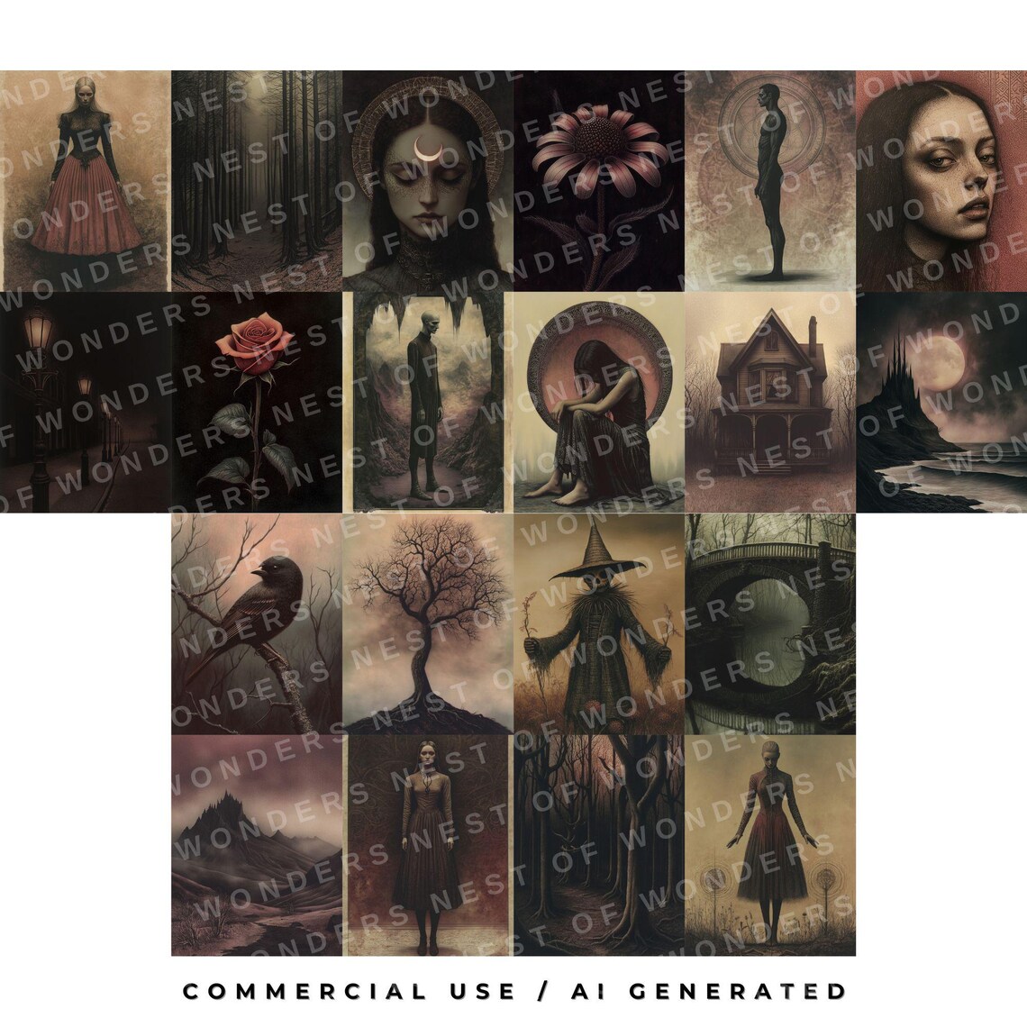 Unsettling World / Spooky Dark Red Halloween / Surreal Horror World ...