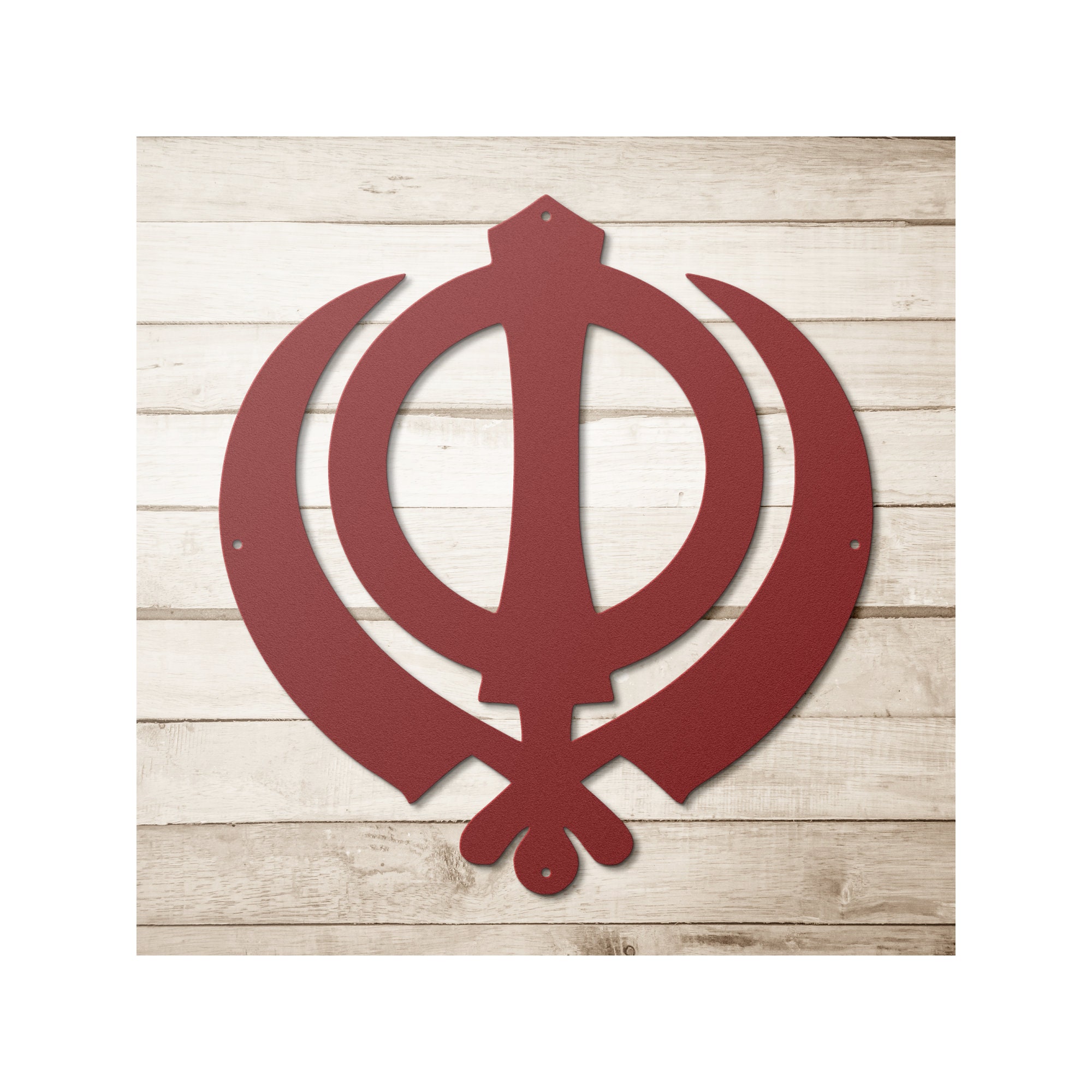 Sikh Khanda Symbol Metal Sign Khanda Sikhism Home Decor Punjabi Metal ...