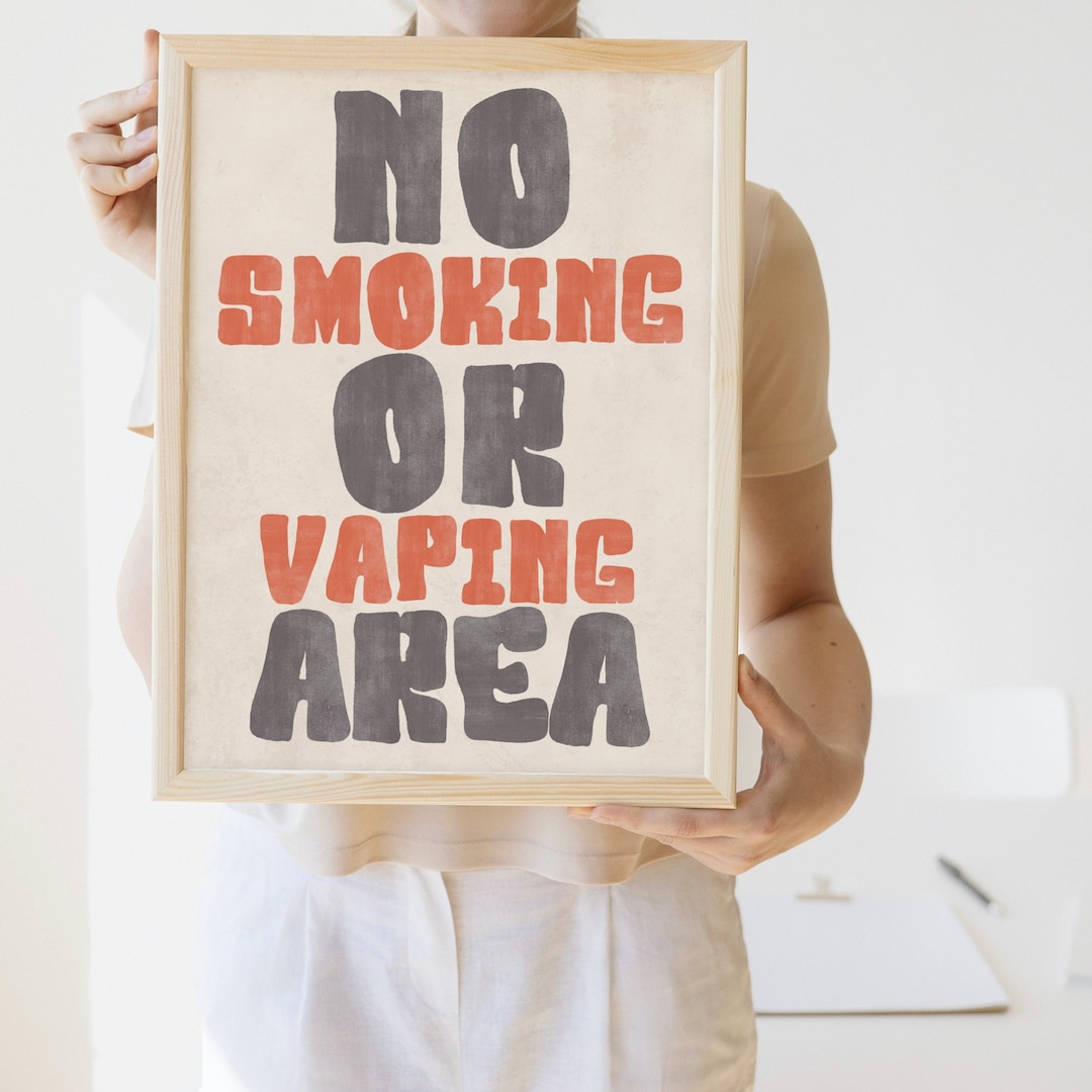 No Smoking Poster, Printable No Smoking No Vaping Poster, No Smoking ...