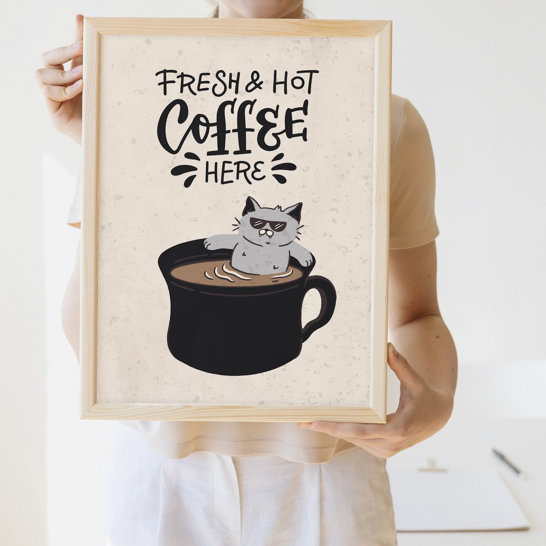 Funny Coffee Poster Printable Coffee Poster Cafe Wall Decor - Etsy