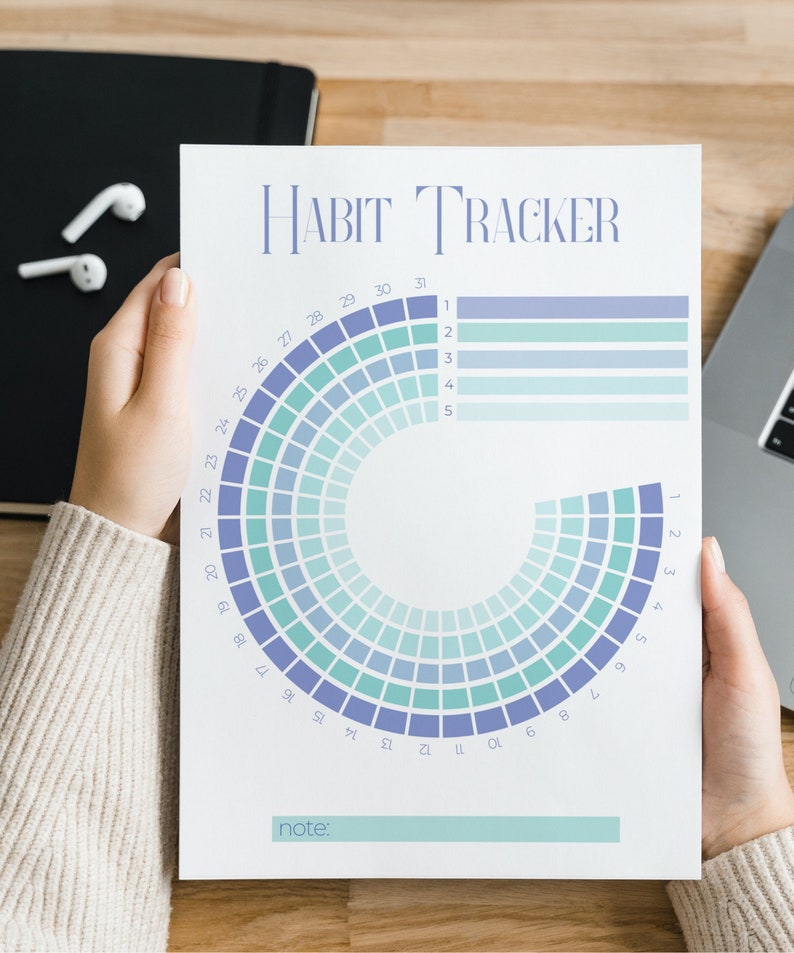 Minimal Monthly Habit Tracker, Printable Habit Tracker, 30 Day Habit ...