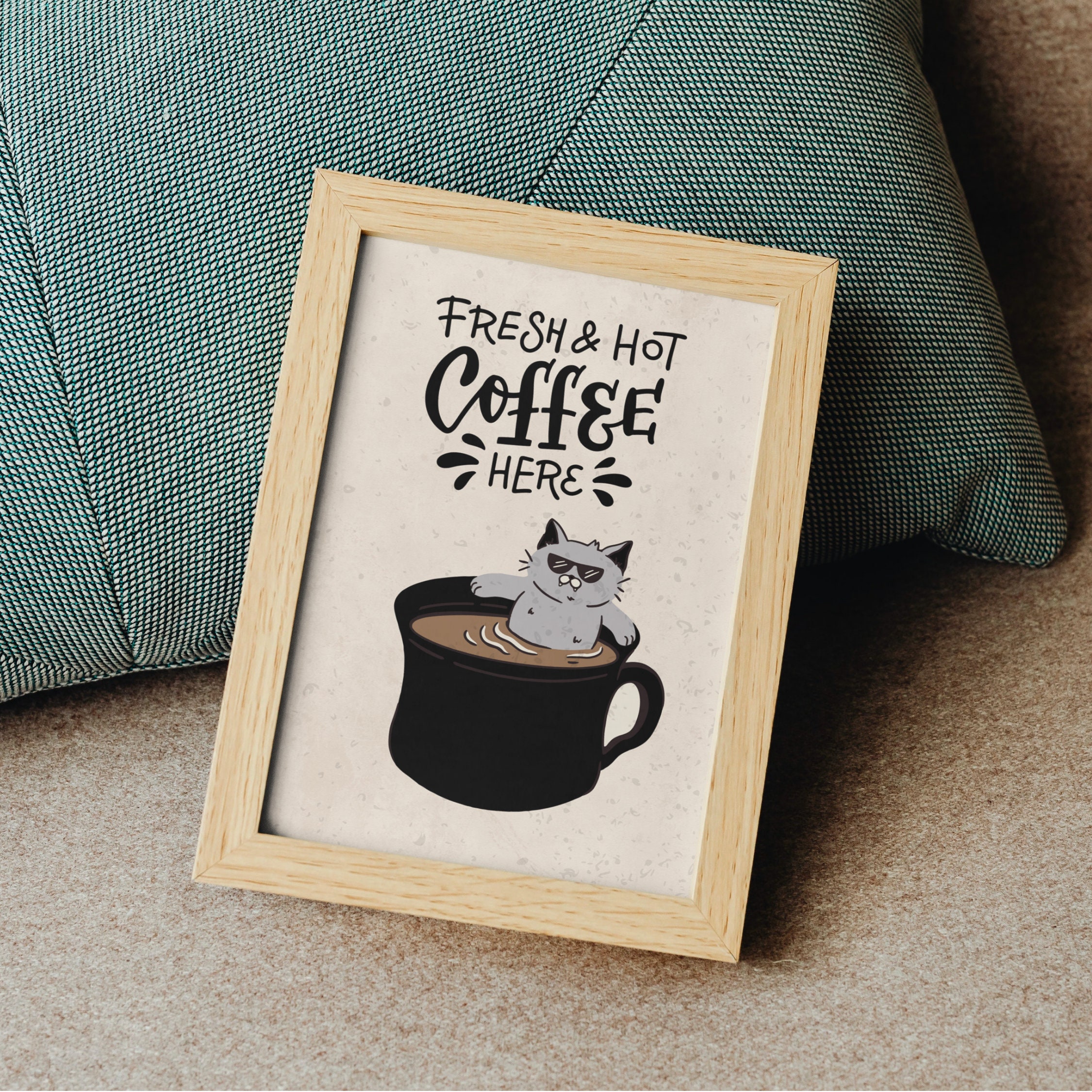 Funny Coffee Poster, Printable Coffee Poster, Cafe Wall Decor, Instant ...