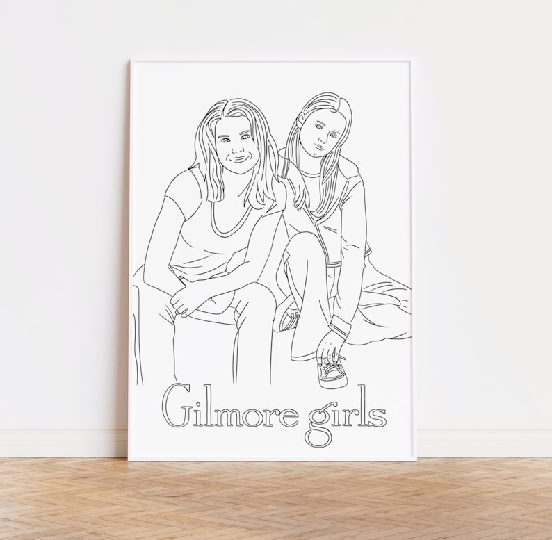 Printable Gilmore Girls Poster, Gilmore Girls Line Art, Gilmore Girls ...
