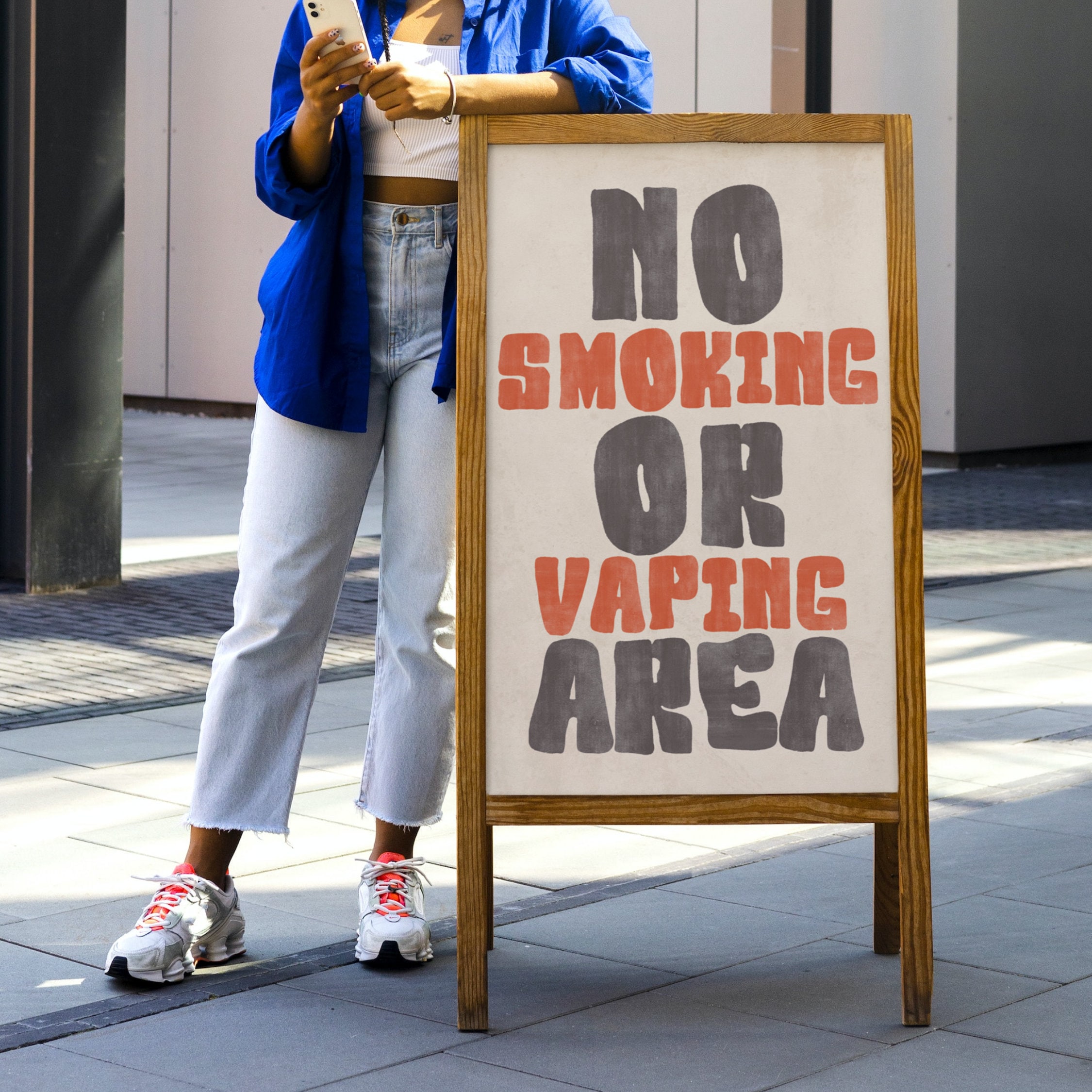 No Smoking Poster, Printable No Smoking No Vaping Poster, No Smoking ...