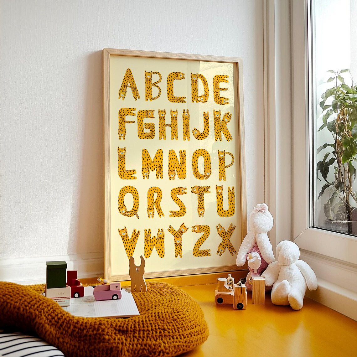 Leopard Alphabet Poster, Animal Alphabet Poster, Digital Download for ...