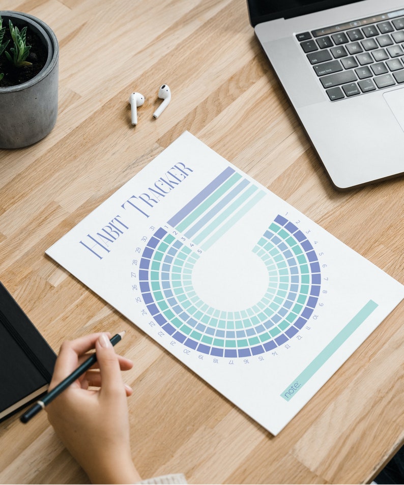 Minimal Monthly Habit Tracker, Printable Habit Tracker, 30 Day Habit ...