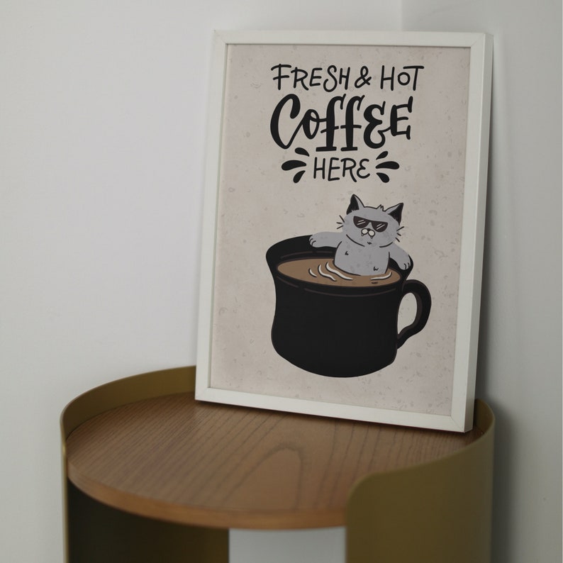 Funny Coffee Poster Printable Coffee Poster Cafe Wall Decor - Etsy