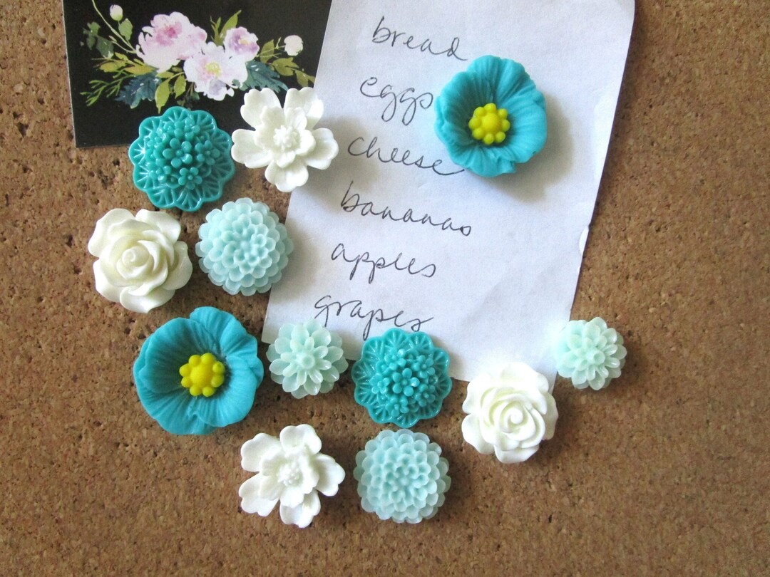 Push Pins, 12 Pc Thumbtack Set, Bulletin Board Tacks, Cubicle Decor ...