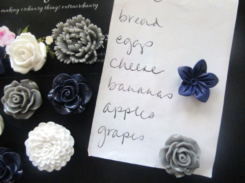 Magnet Set / 12 Fridge Magnets / Office Supply / Cubicle Decor / Gray ...