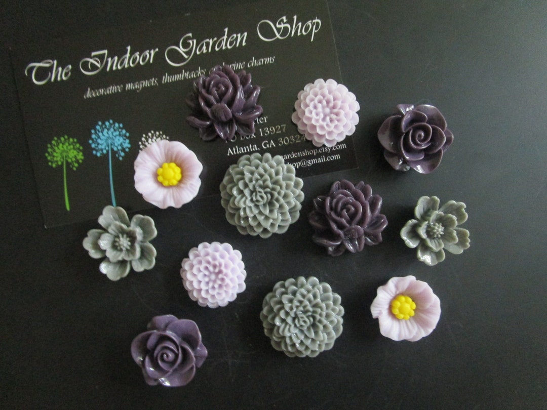 Flower Magnets, Cubicle Decor, Office Supply, Teacher Gift, Fridge ...