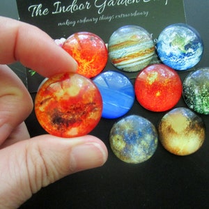Planet Magnets, 10 Space Magnets, 1 Round Magnet, Astronomy Gift ...