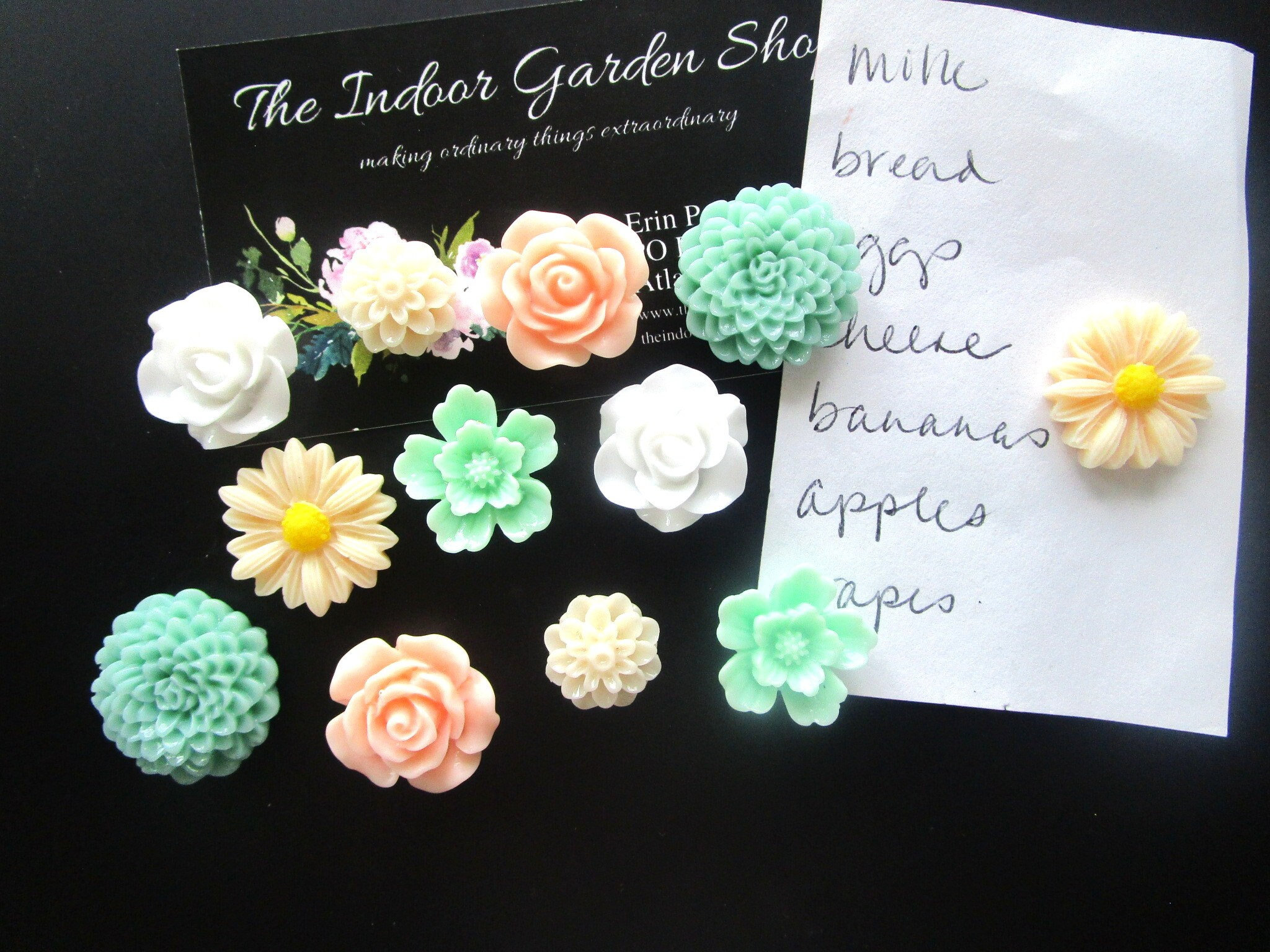 Magnet Set 12 Flower Magnets Cubicle Decor Office Supplies - Etsy