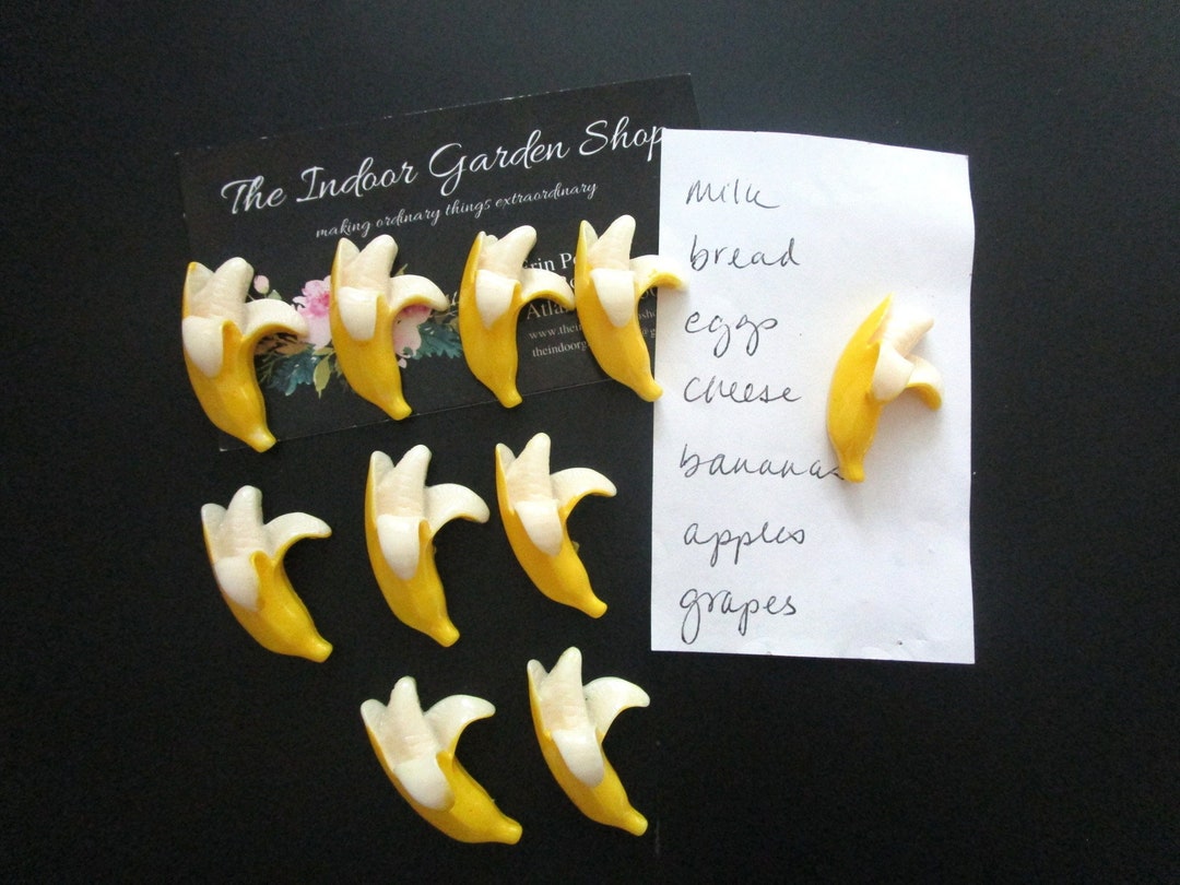 Banana Magnets, Fruit Magnets, 10 Banana Fridge Magnets, Novelty ...