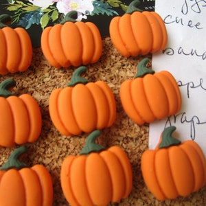 Pumpkin Pushpins, 10 Cute Thumbtacks, Push Pins, Cubicle Decor, Office ...