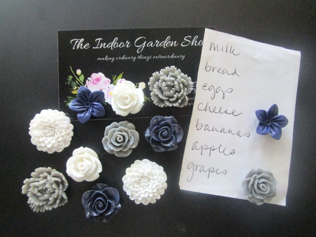 Magnet Set / 12 Fridge Magnets / Office Supply / Cubicle Decor / Gray ...