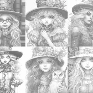 40 Witches Coloring Pages Set 1 | Printable Adult Coloring Pages ...