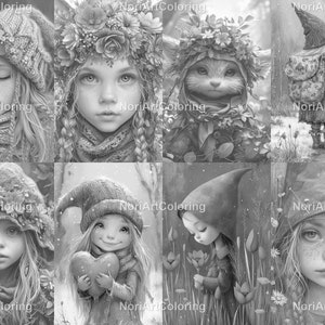 51 Whispering Woods: Elves and Enchanted Beings Coloring Pages ...