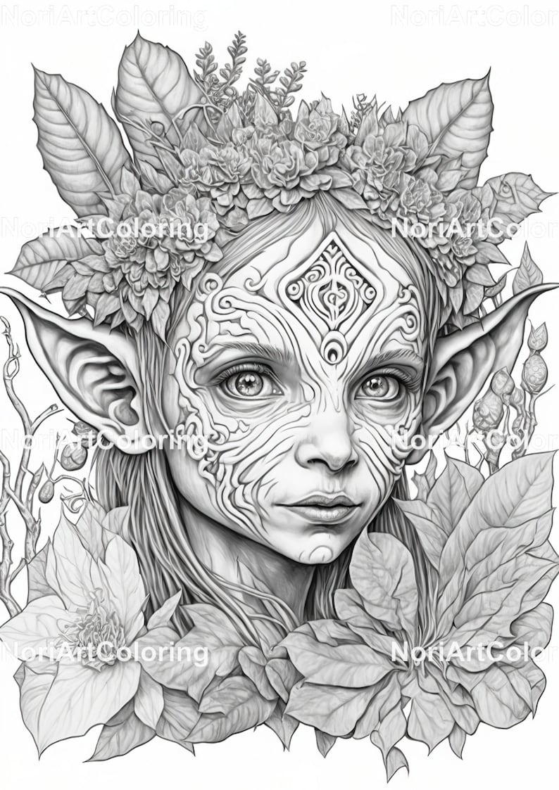 10 Goblins Fairies Gnomes Orks Dark Forest Coloring Pages - Etsy