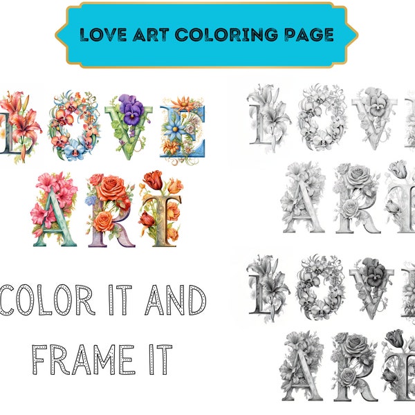 Adult Alphabet Coloring Pages - Etsy