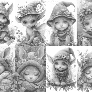 51 Whispering Woods: Elves and Enchanted Beings Coloring Pages ...