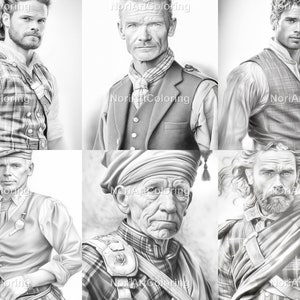 42 Scottish Highlanders | Irish Men |grayscale Coloring Pages|printable ...