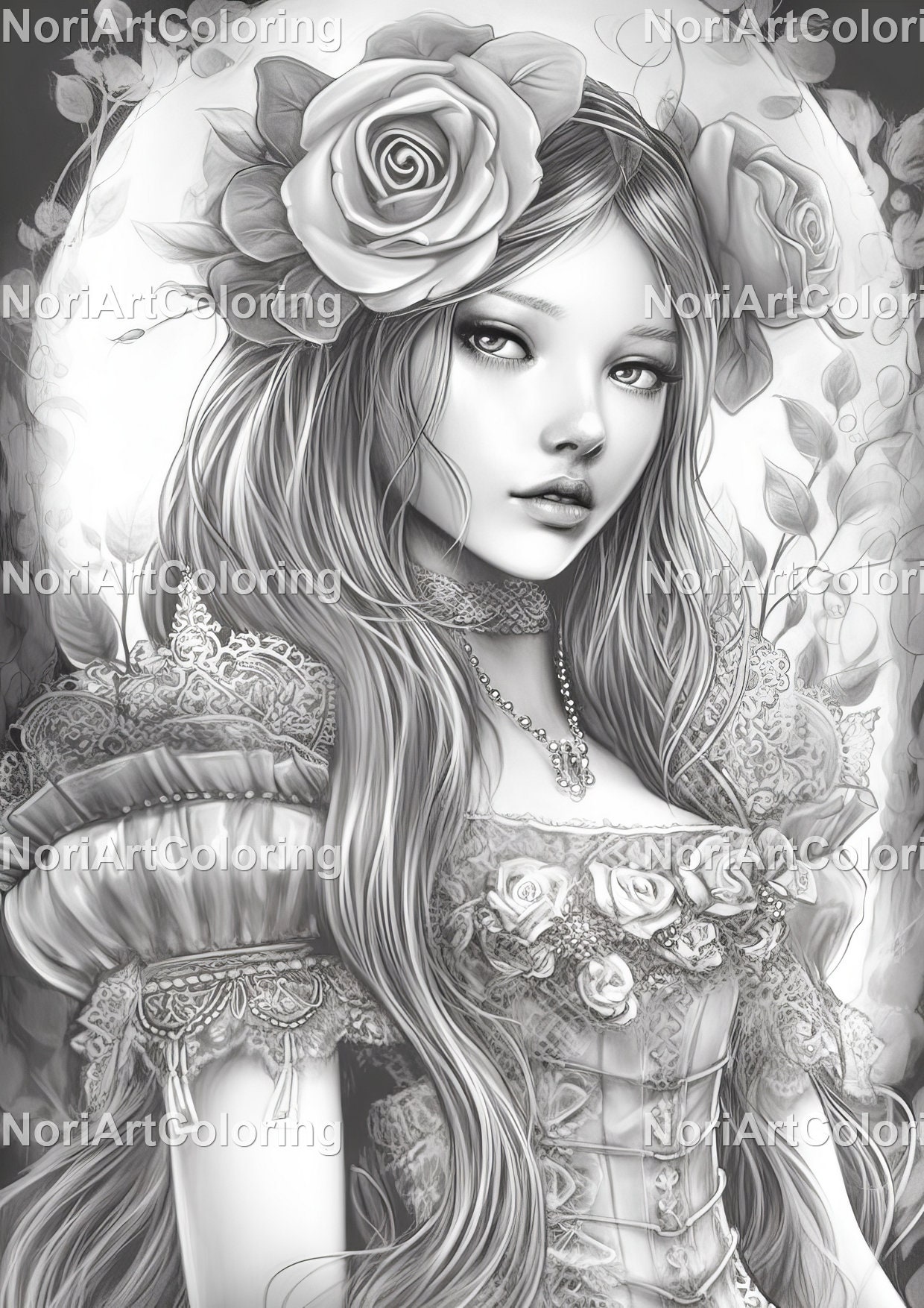 30 Gothic Girls Set 2 Coloring Pages Bright Medium and Dark - Etsy ...