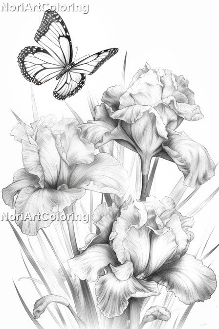 43 Realistic Flowers Coloring Pages Printable Adult Coloring - Etsy UK