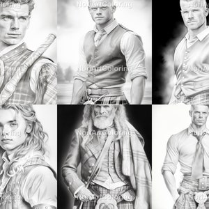 42 Scottish Highlanders | Irish Men |grayscale Coloring Pages|printable ...