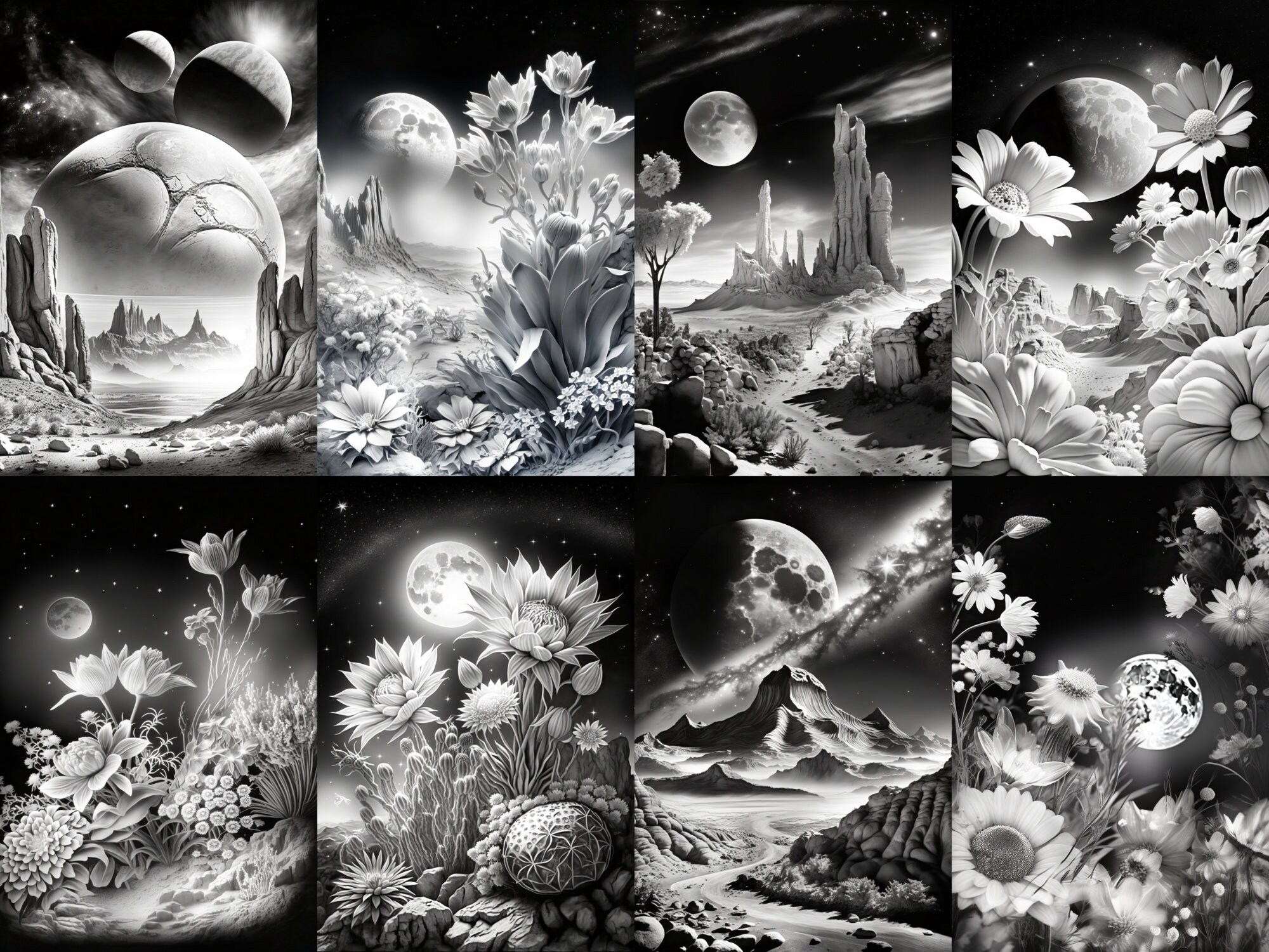 36 Astrolandscapes Coloring Pages | Printable Adult Coloring Pages ...