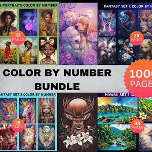 Ultimate Procreate Color by Numbers 1000 Pages Megabundle Paint by ...