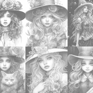 40 Witches Coloring Pages Set 1 | Printable Adult Coloring Pages ...