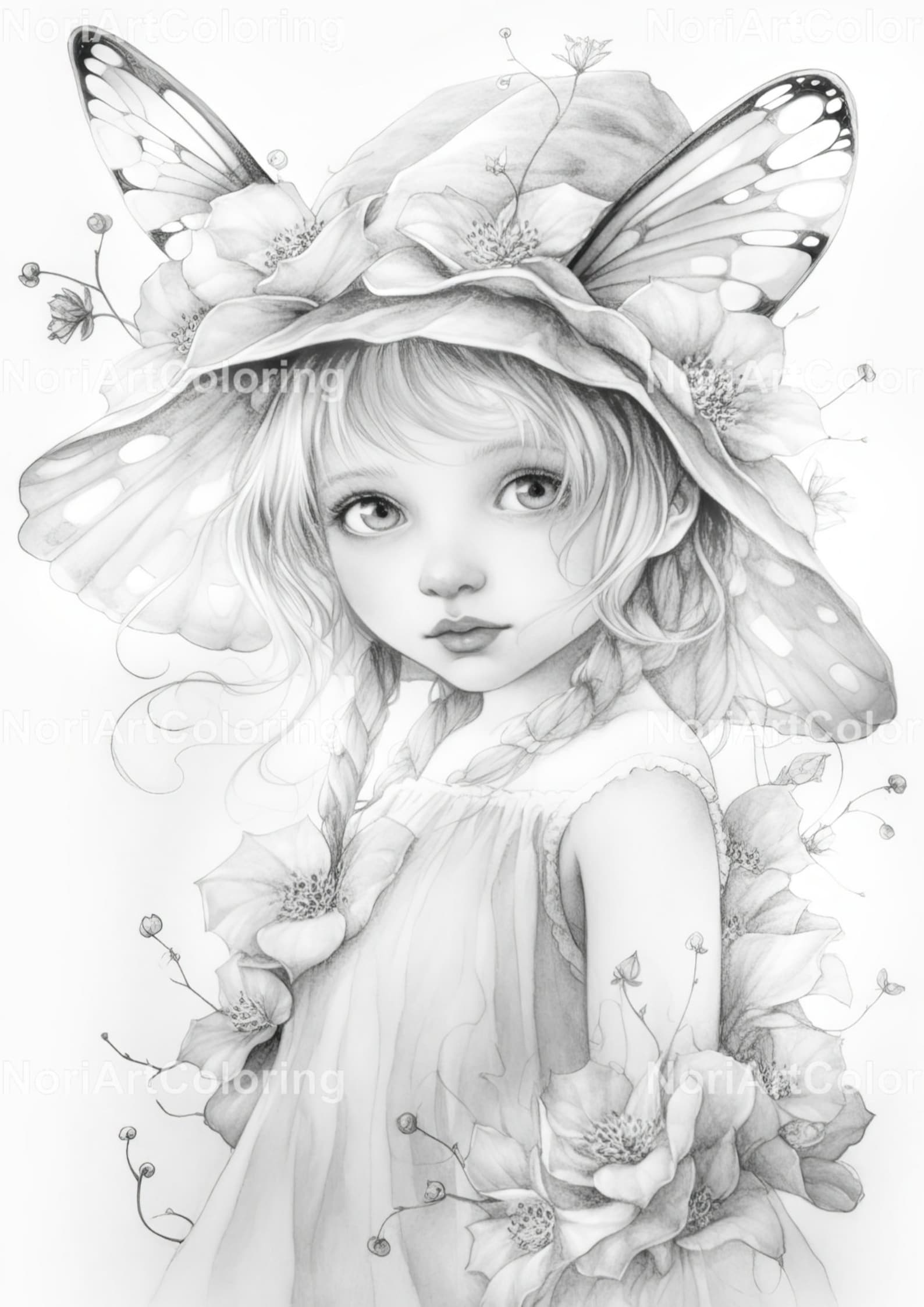 30 Cute Little Fairies Set 3 Coloring Pages , Fairies With Animals ...