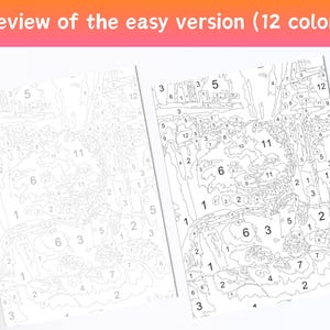 25 Color by Number Pages, Digital Coloring Pages, Paint by Numbers ...