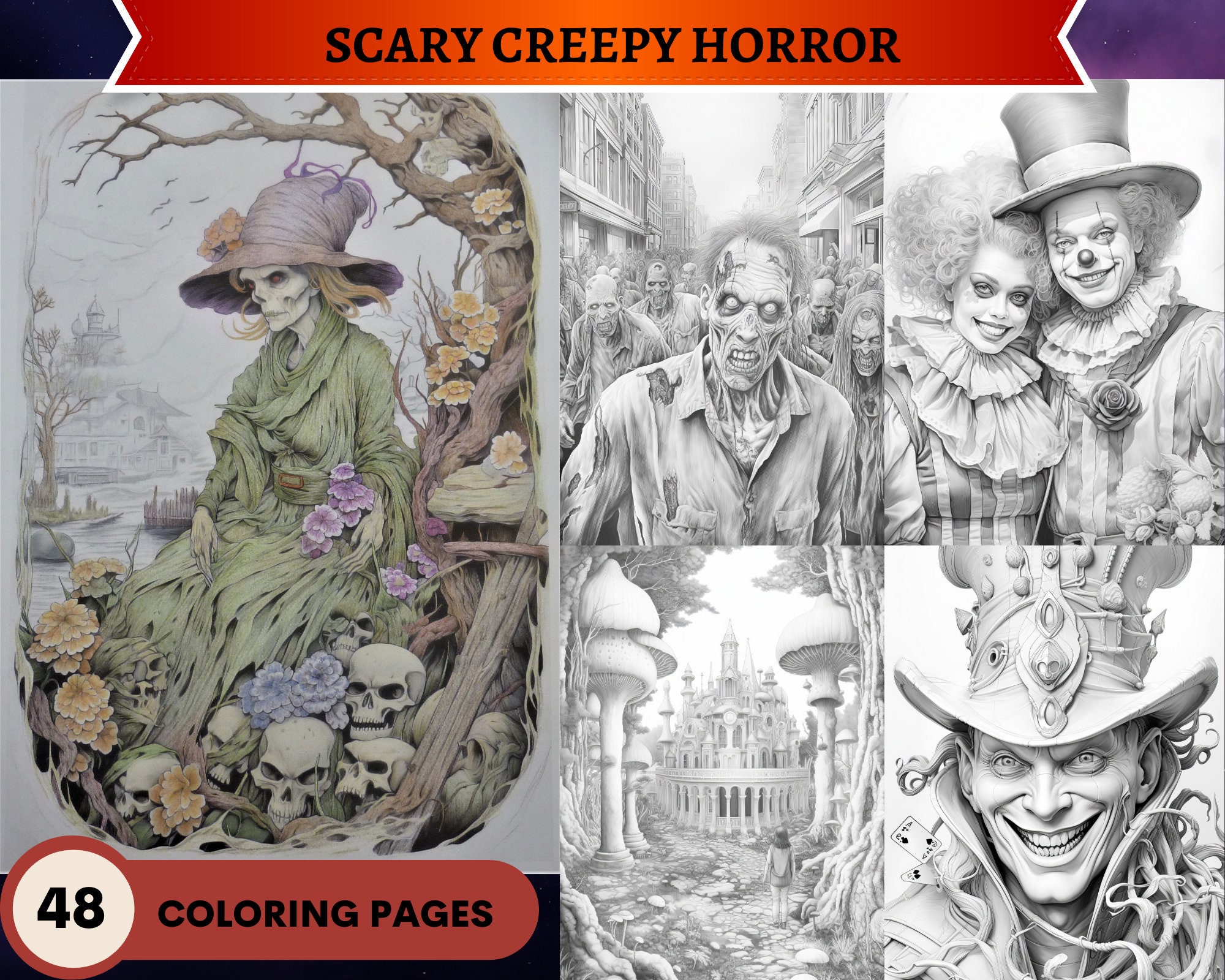 Really Scary Coloring Pages