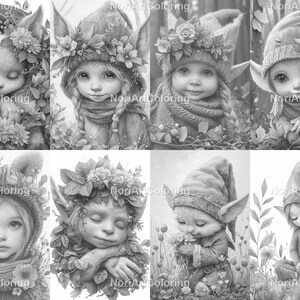 51 Whispering Woods: Elves and Enchanted Beings Coloring Pages ...