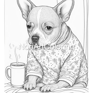 32 Cute Animals Drinking Coffee Coloring Book | Printable Adult ...