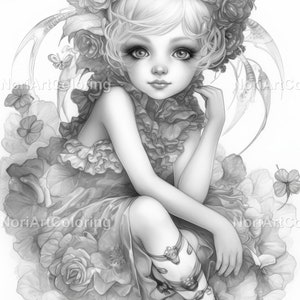 30 Cute Little Fairies Set 1 Coloring Pages | Printable Adult Coloring ...