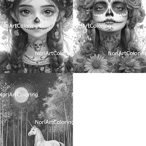 50 Twilight Magic Set 2 Grayscale Coloring Pages: Vampires Succubus ...