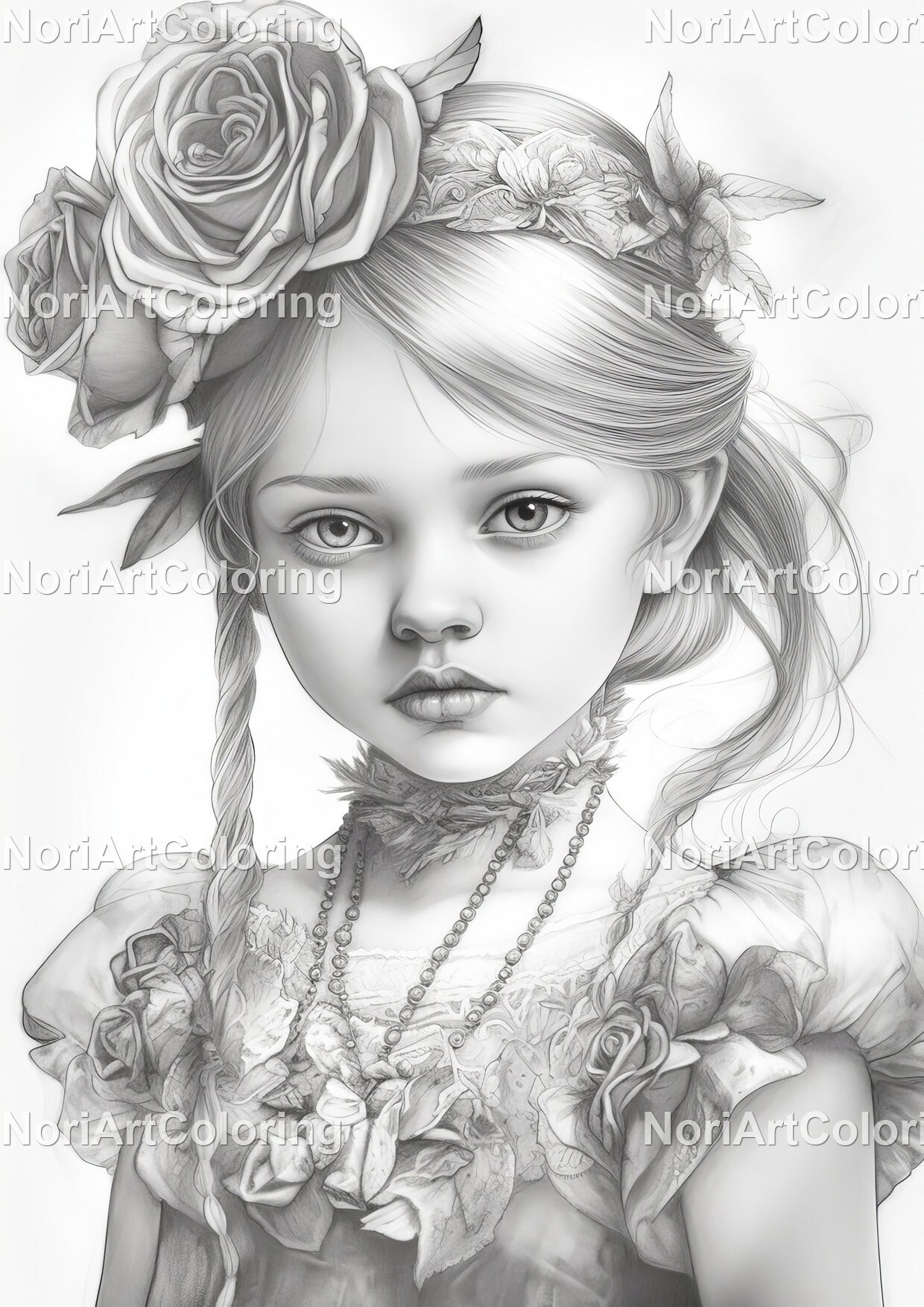 30 Gothic Girls Set 2 Coloring Pages | Bright, Medium and Dark Versions ...