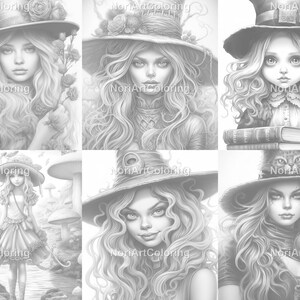 40 Witches Coloring Pages Set 1 | Printable Adult Coloring Pages ...
