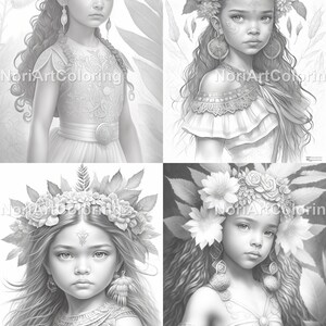 40 Amazonian Princess Grayscale Coloring Pages | Printable Adult ...