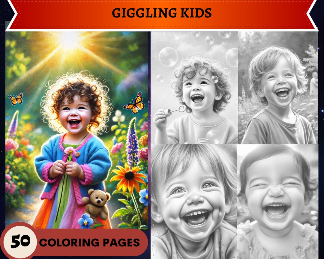 50 Giggling Kids Coloring Pages | Printable Adult Kids Coloring Pages ...