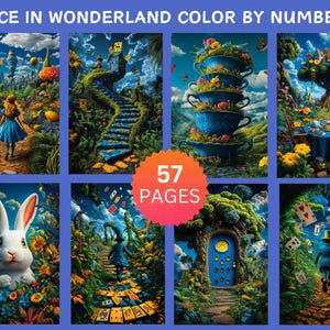 Wonderland Numbers Coloring - Etsy