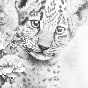 40 Cute Baby Animals Grayscale Coloring Pages | Printable Adult ...